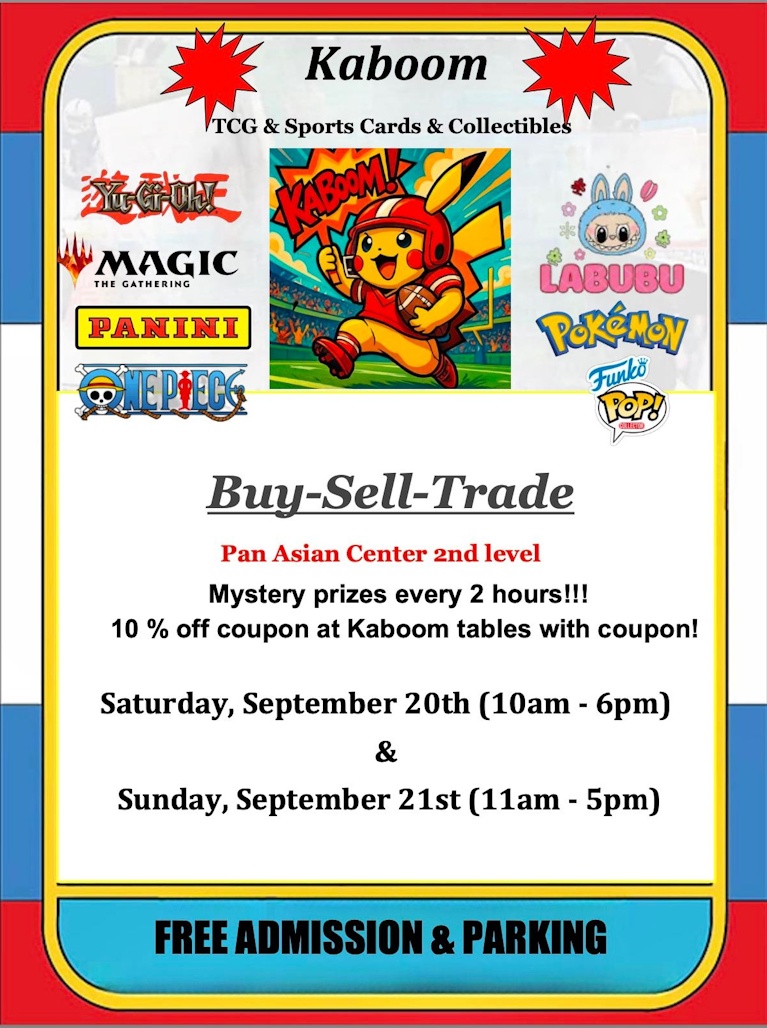 Kaboom TCG & Sports Cards & Collectibles Show – CardSota